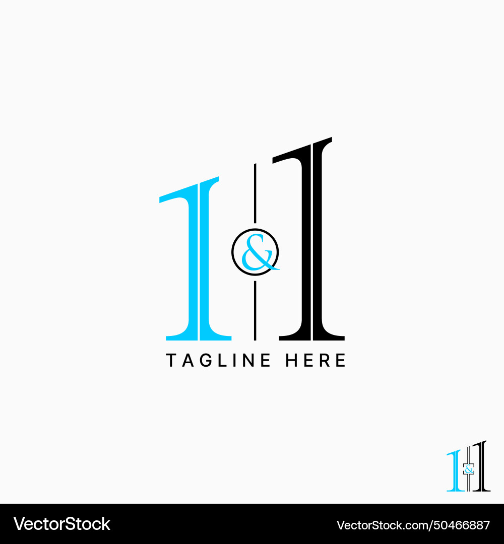 Sign initial letter 1 font small to big increase Vector Image