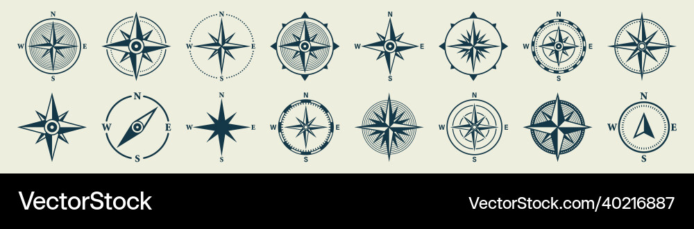 Vintage marine wind rose nautical chart Royalty Free Vector