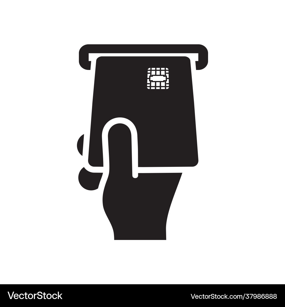 Atm card usage Royalty Free Vector Image - VectorStock