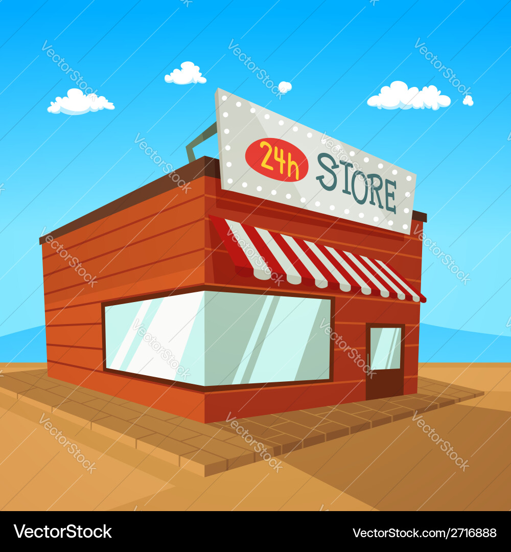 Cartoon store Royalty Free Vector Image - VectorStock