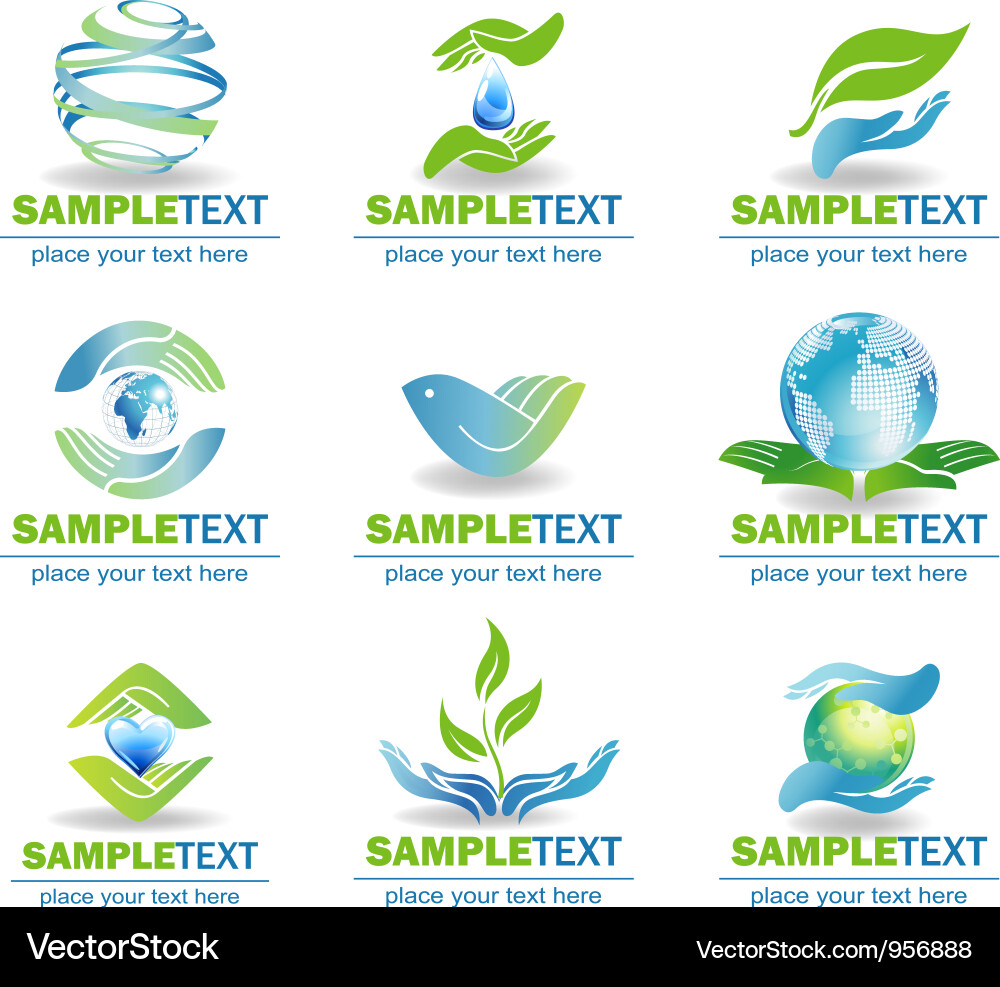 Eco design elements Royalty Free Vector Image - VectorStock