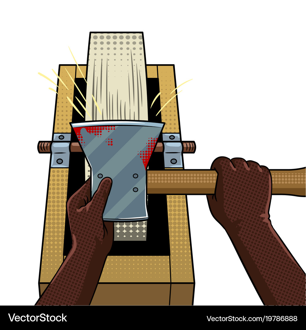 Executioner Sharpening Axe Royalty Free Vector Image