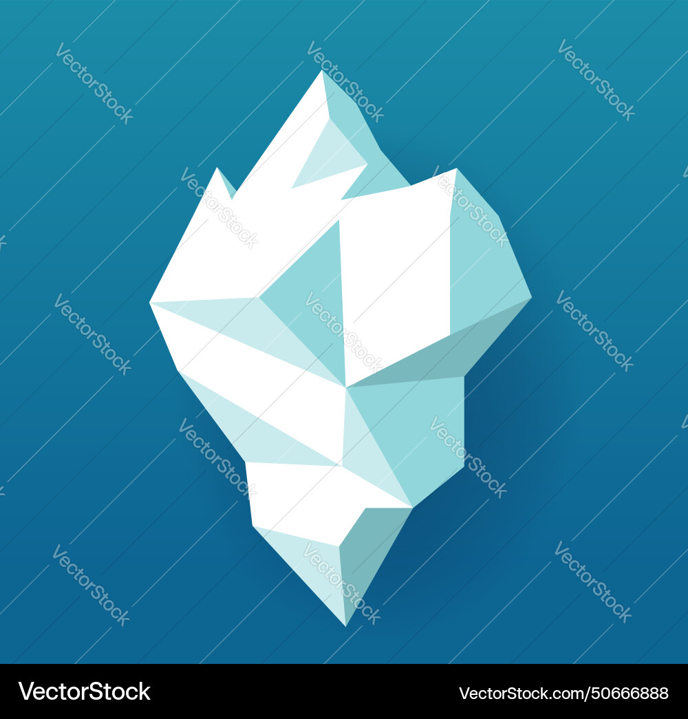 Iceberg isolated icon graphic flat cartoon Vector Image
