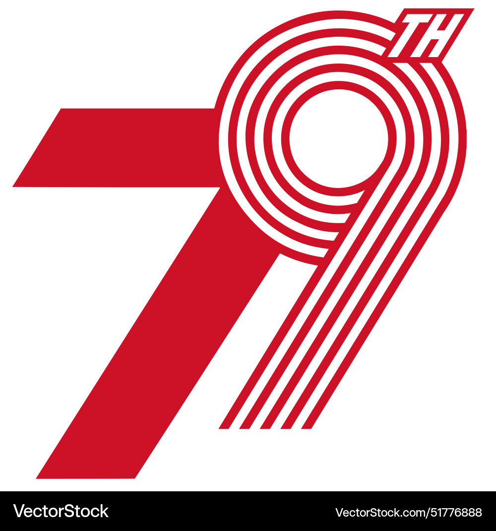 Logo hut republik indonesia ke 79 Royalty Free Vector Image