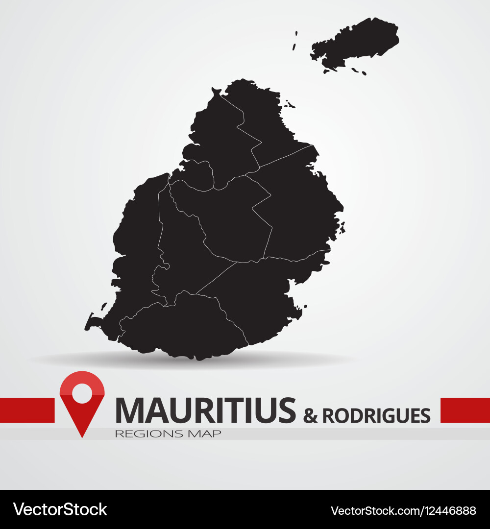 Mauritius and rodrigues map Royalty Free Vector Image