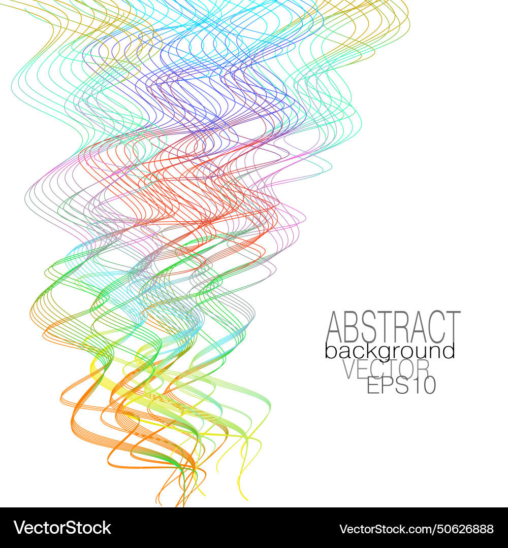 Multicolored serpentine wave pattern subte lines Vector Image