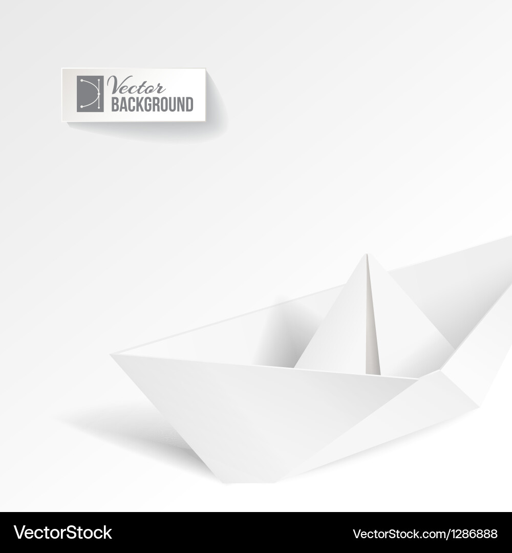 Paper ship Royalty Free Vector Image - VectorStock