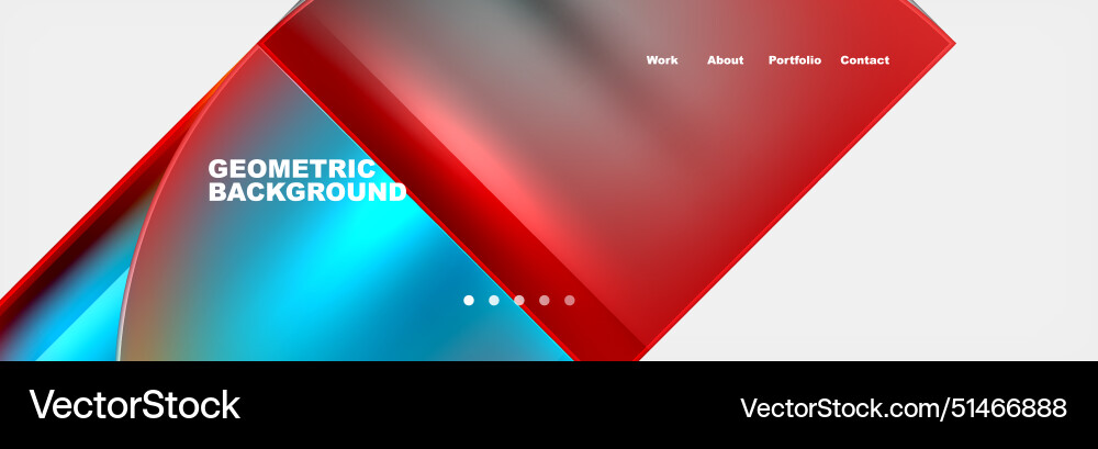 Round triangles and squares web site page template