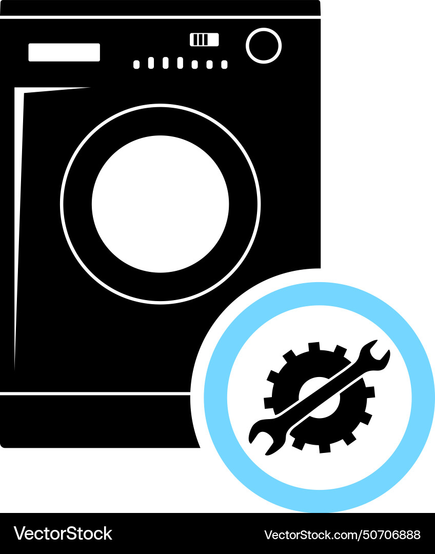 Washing machine repair service Royalty Free Vector Image