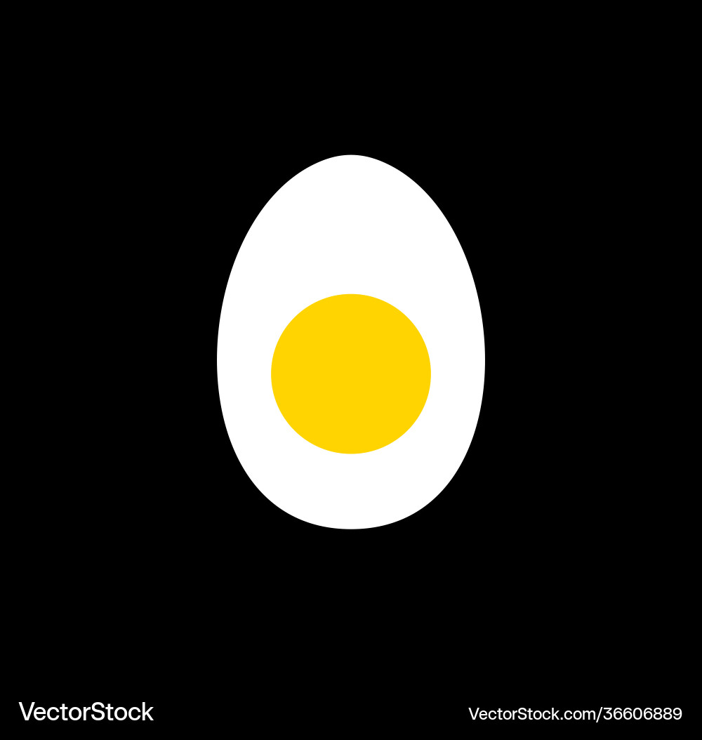 Boiled egg Royalty Free Vector Image - VectorStock