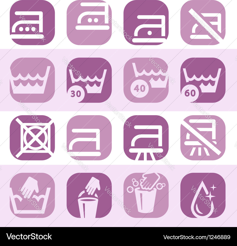 Color washing icons set Royalty Free Vector Image