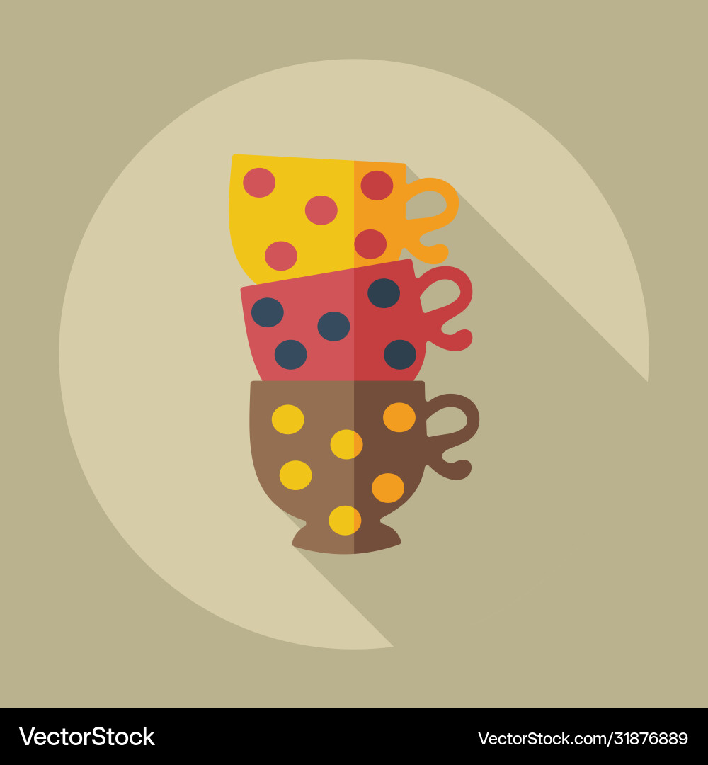 Flat modern design with shadow icons cup Vector Image