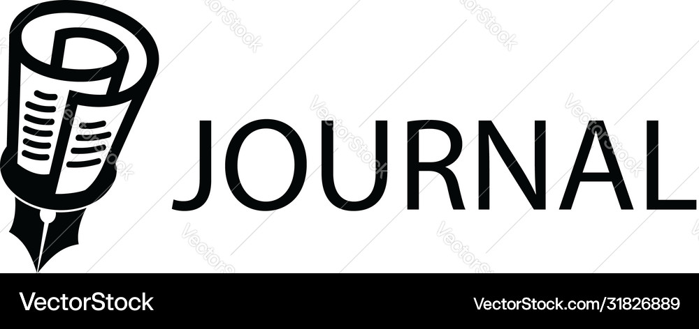 Journal logo Royalty Free Vector Image - VectorStock