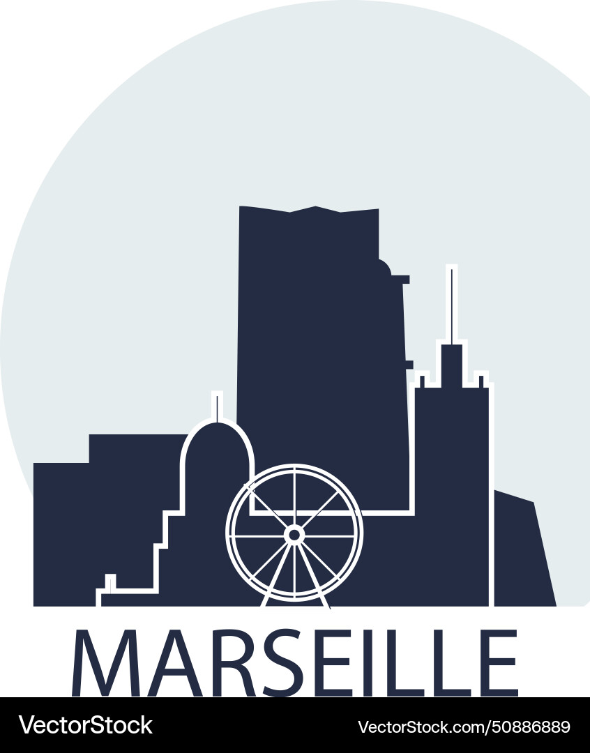 Marseille logo Royalty Free Vector Image - VectorStock