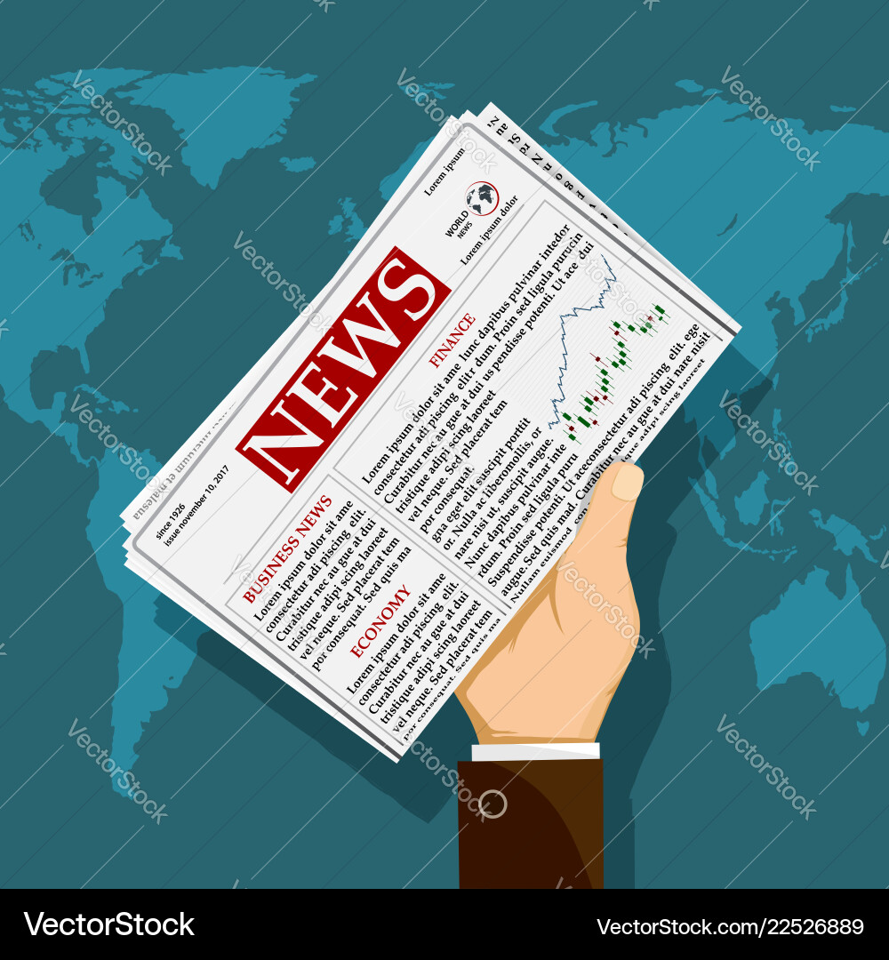 Newspaper with daily press Royalty Free Vector Image