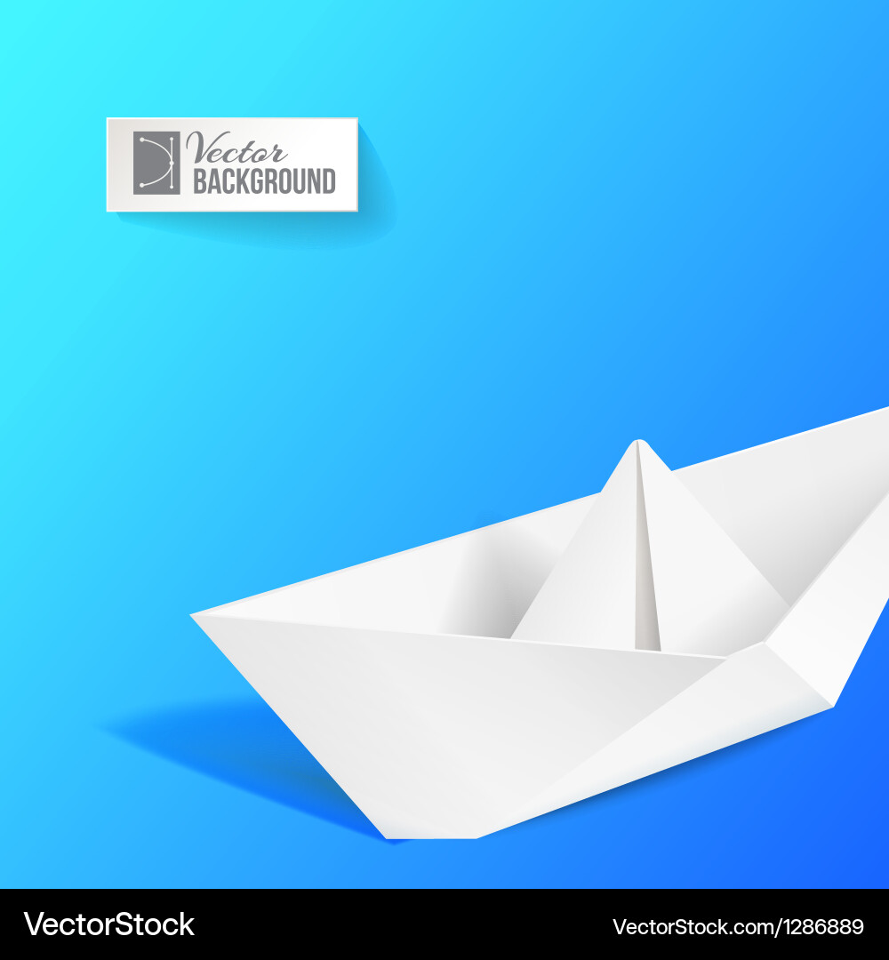 Origami ship Royalty Free Vector Image - VectorStock