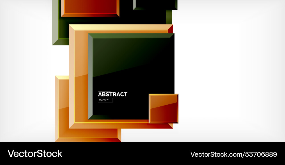 Shiny glossy metallic or plastic square design Vector Image