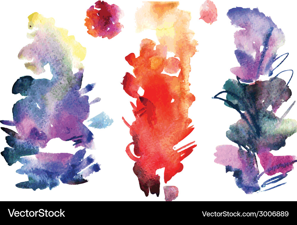 Watercolor splatters Royalty Free Vector Image