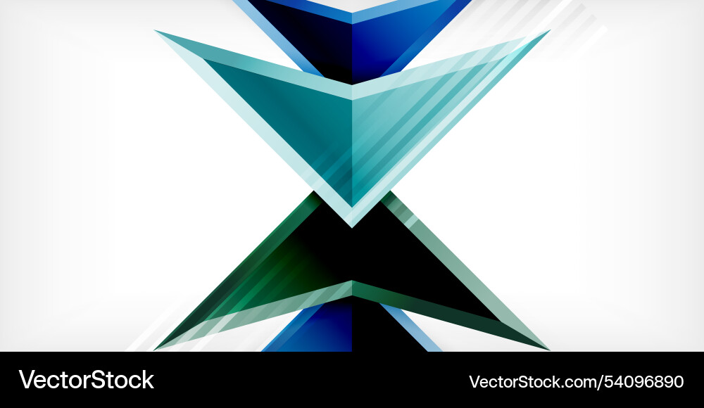 Abstract background color triangles and arrows Vector Image
