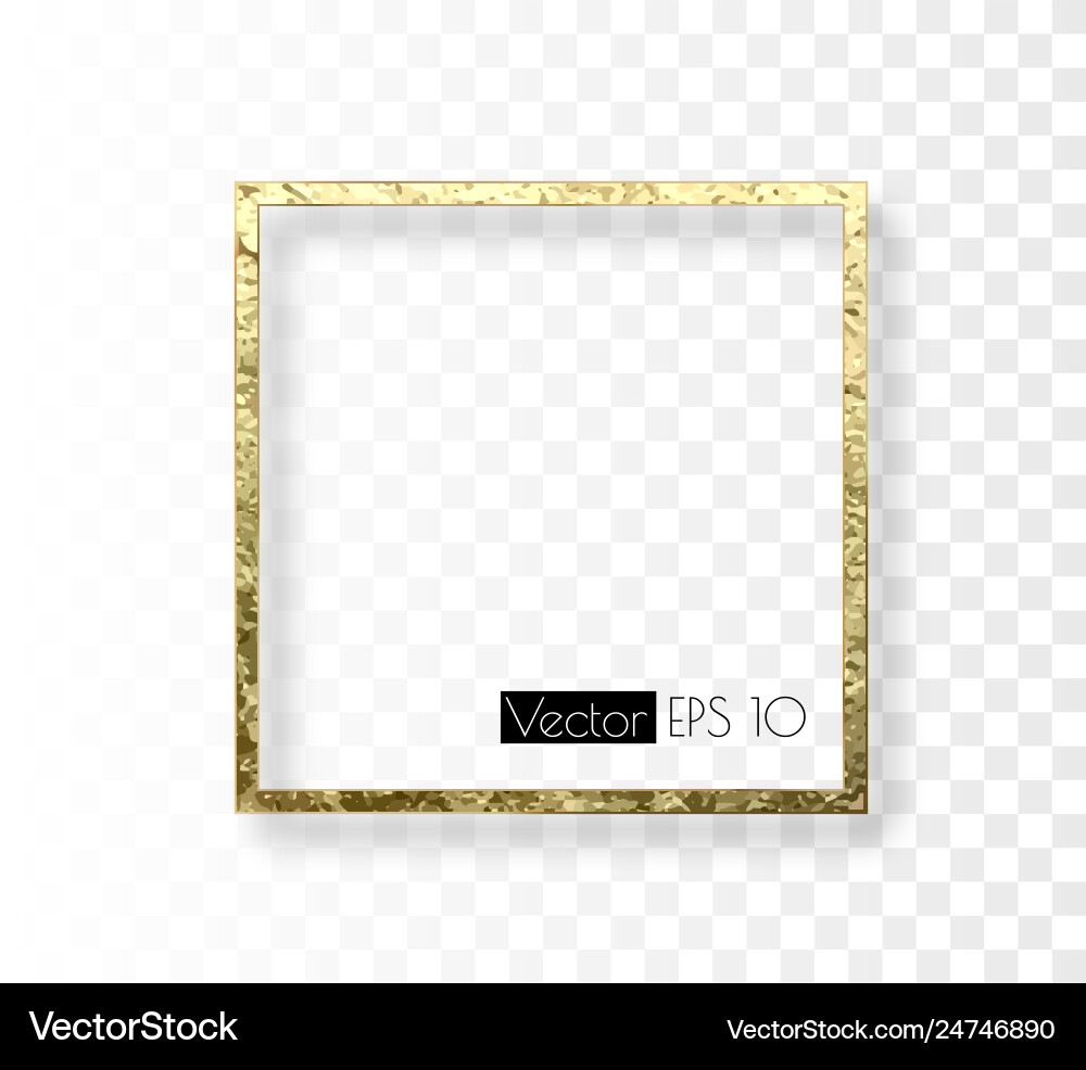Abstract gold frame border Royalty Free Vector Image
