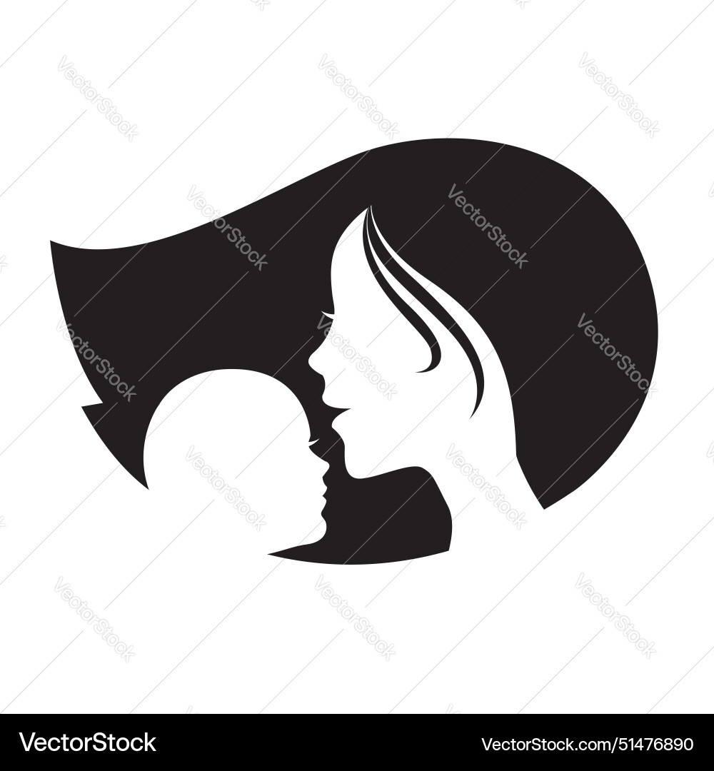 Mother and baby icon Royalty Free Vector Image