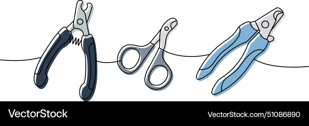 Pet supplies set scissors for pets grooming Vector Image