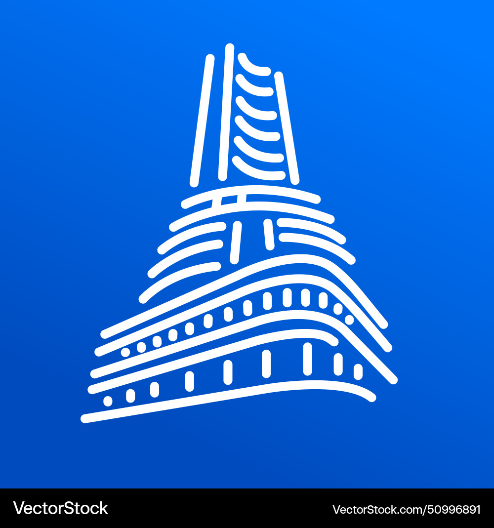Bombay stock exchange tower icon bse building Vector Image