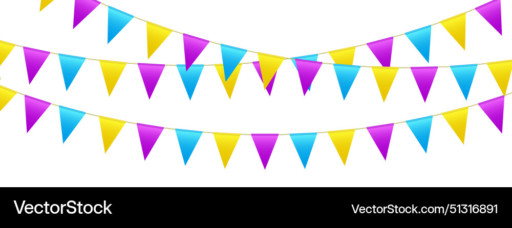 Bunting flags carnival party festive Royalty Free Vector