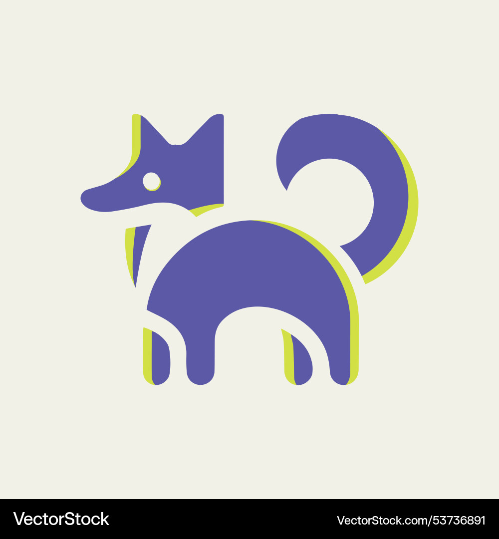Cute wolf logo Royalty Free Vector Image - VectorStock