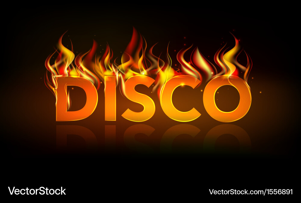 Disco fire Royalty Free Vector Image - VectorStock