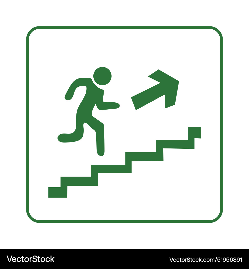 Emergency exit sign set Royalty Free Vector Image