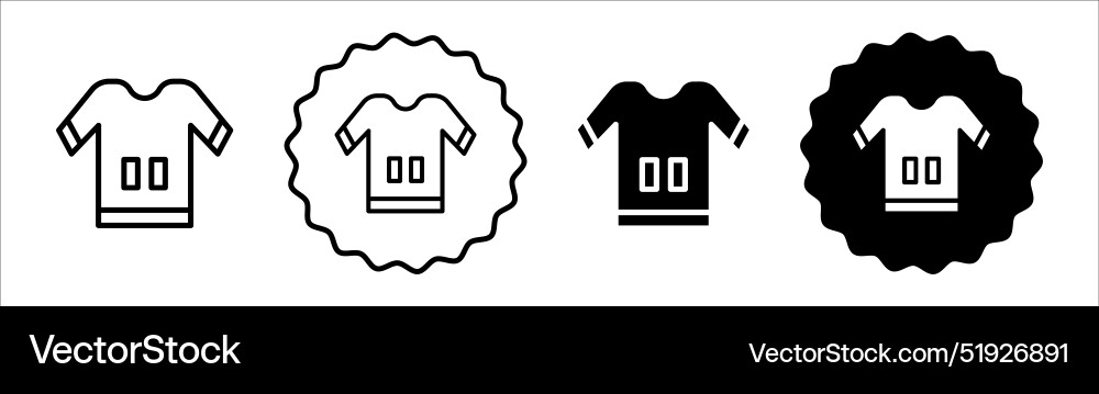 Garment icon symbol set collection simple Vector Image