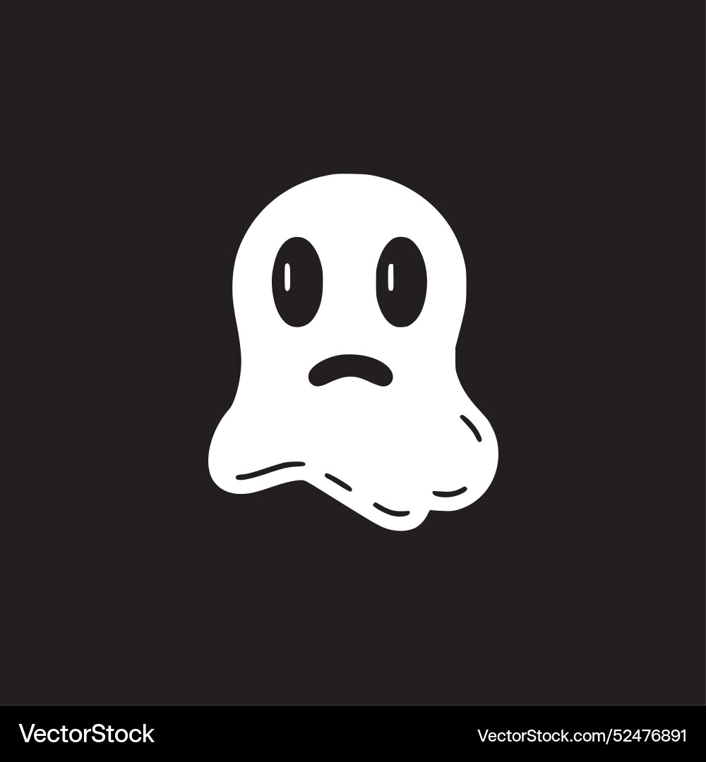 Ghost - minimalist and simple silhouette Vector Image