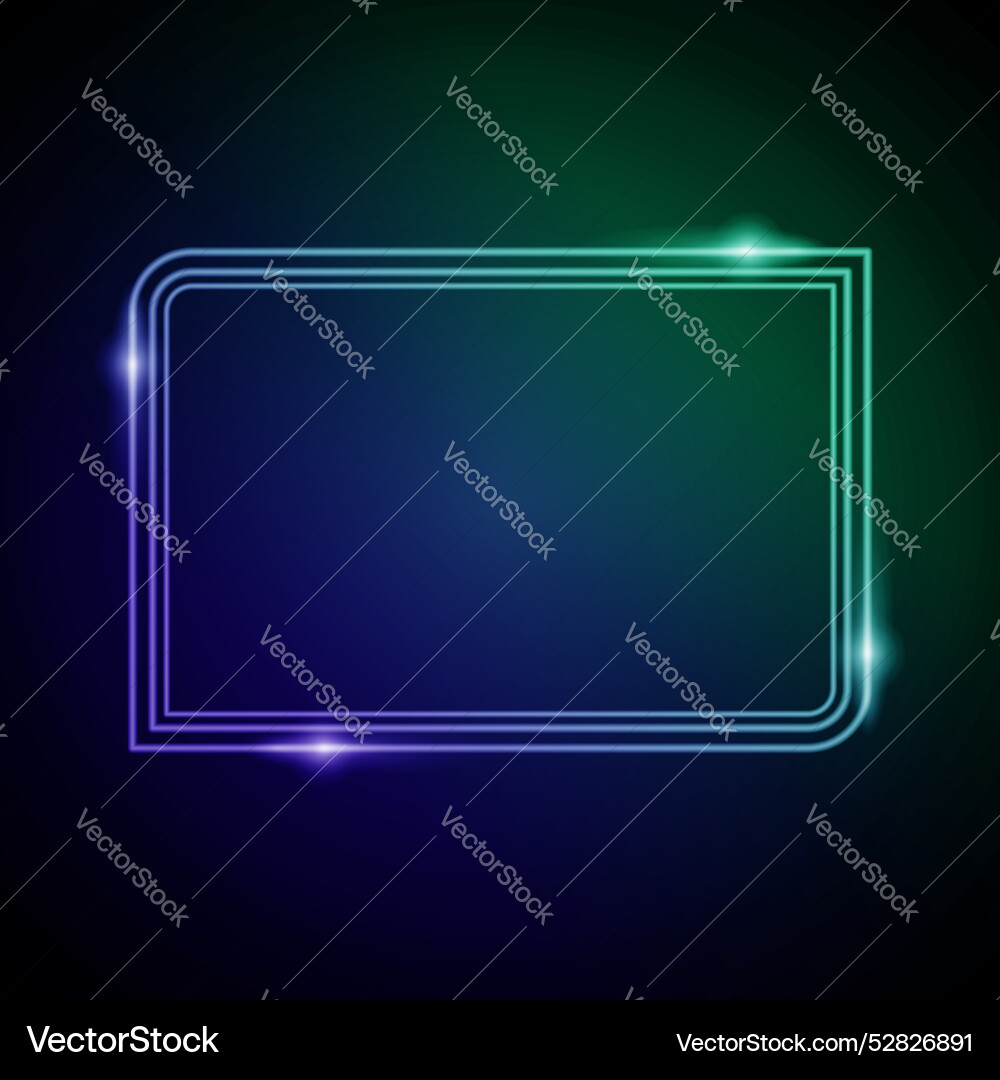Glow frame Royalty Free Vector Image - VectorStock