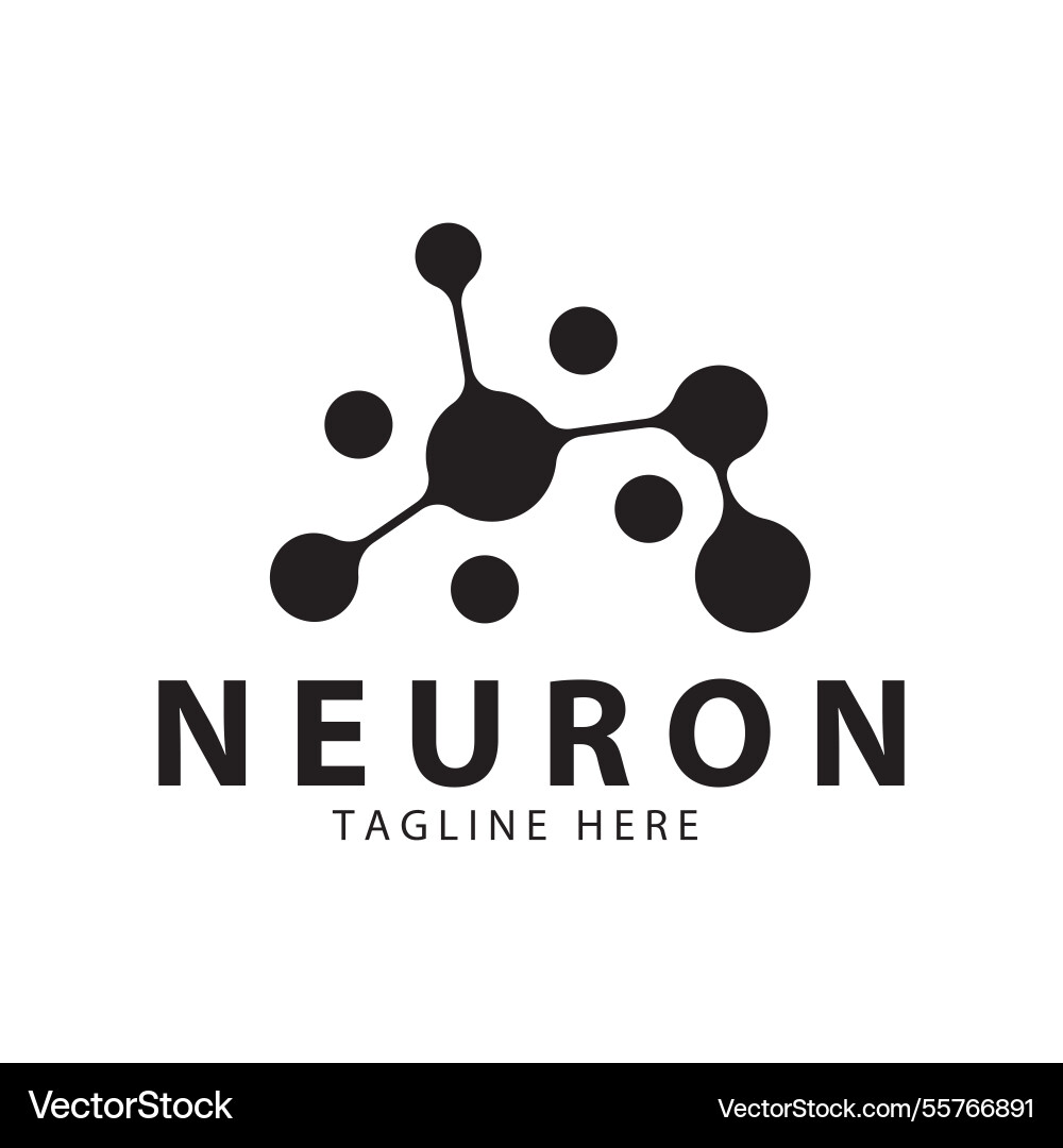 Neuron logo or nerve cell designmolecule Vector Image