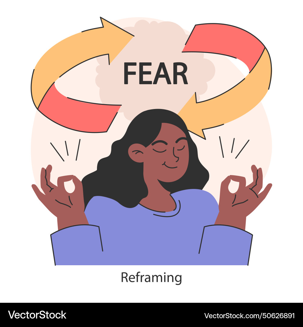 Overcoming fears strategy transformative process Vector Image