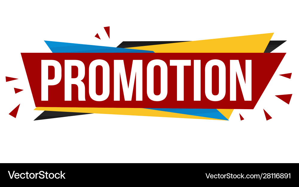 Promotion banner design Royalty Free Vector Image