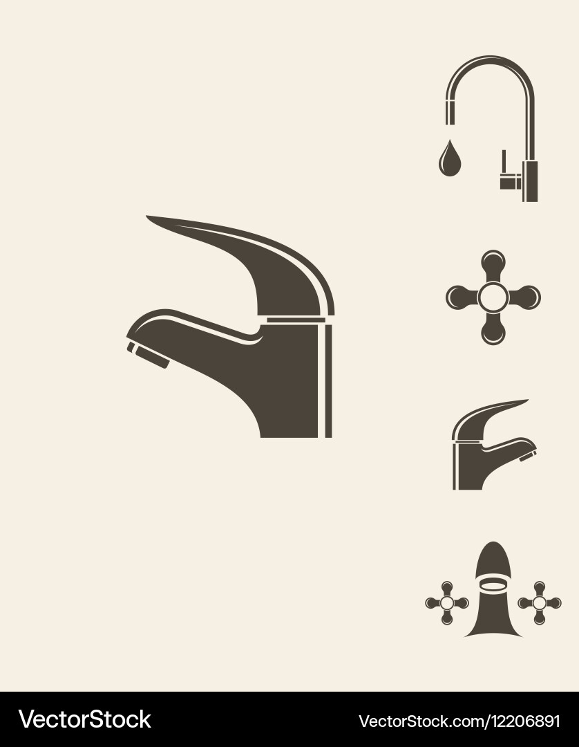 Stylized faucet Royalty Free Vector Image - VectorStock