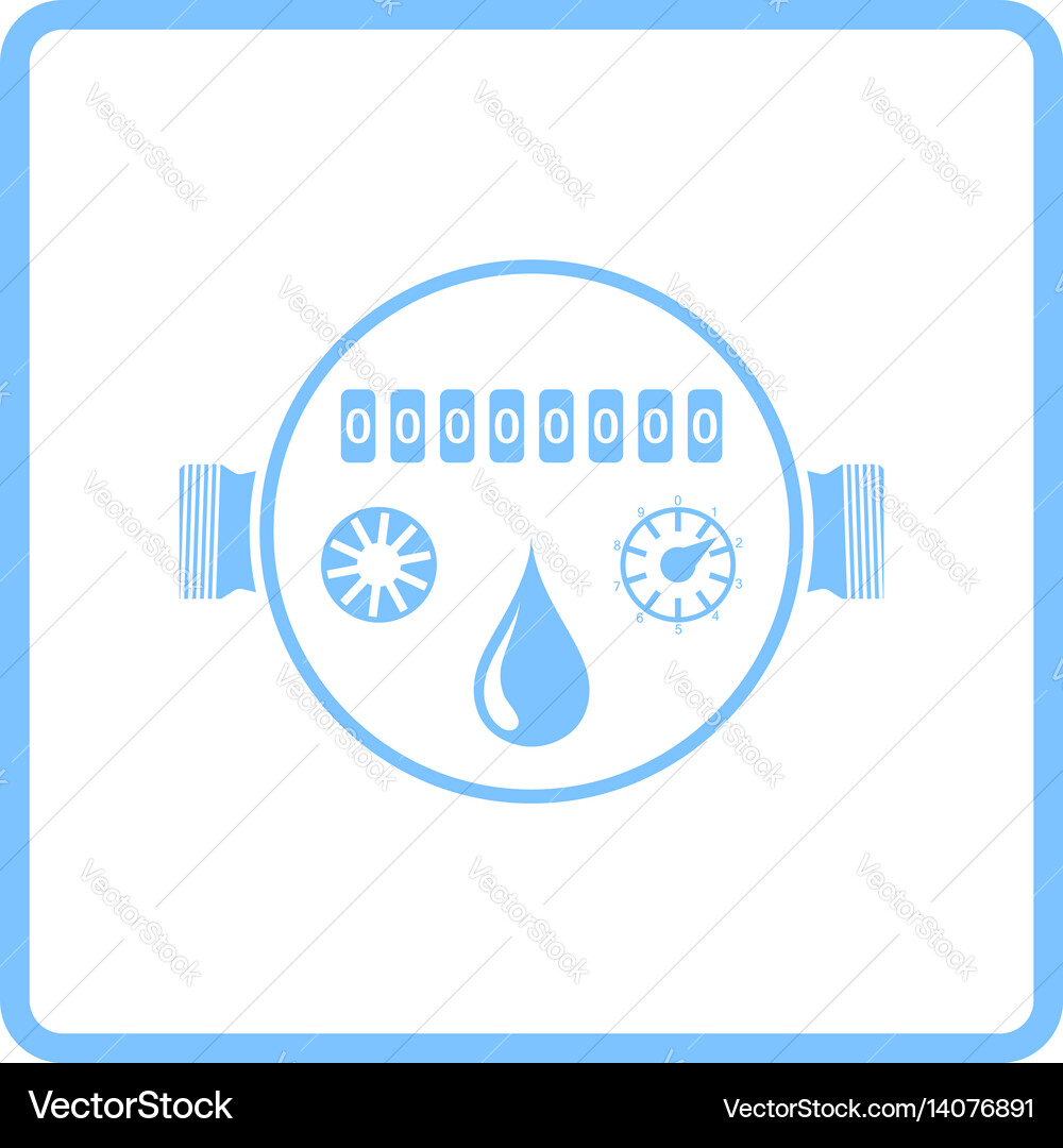 Water meter icon Royalty Free Vector Image - VectorStock