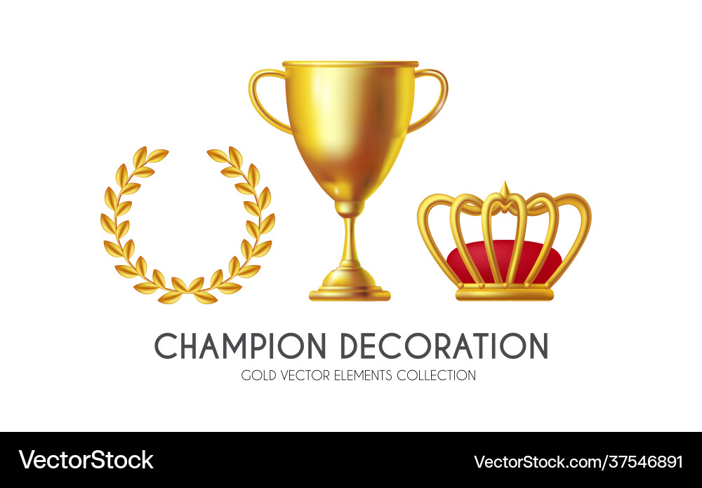 You win champion background with gold cup Vector Image