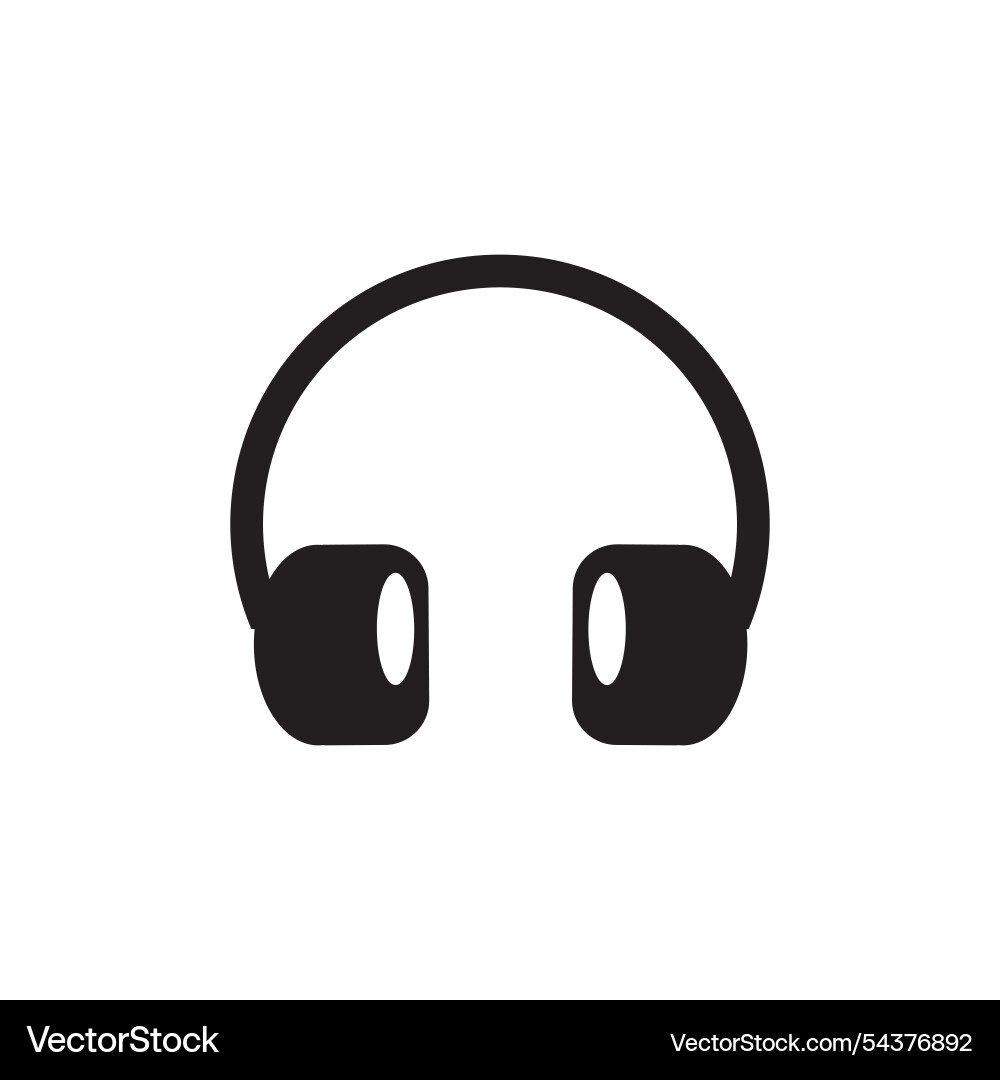 Headphone logo Royalty Free Vector Image - VectorStock