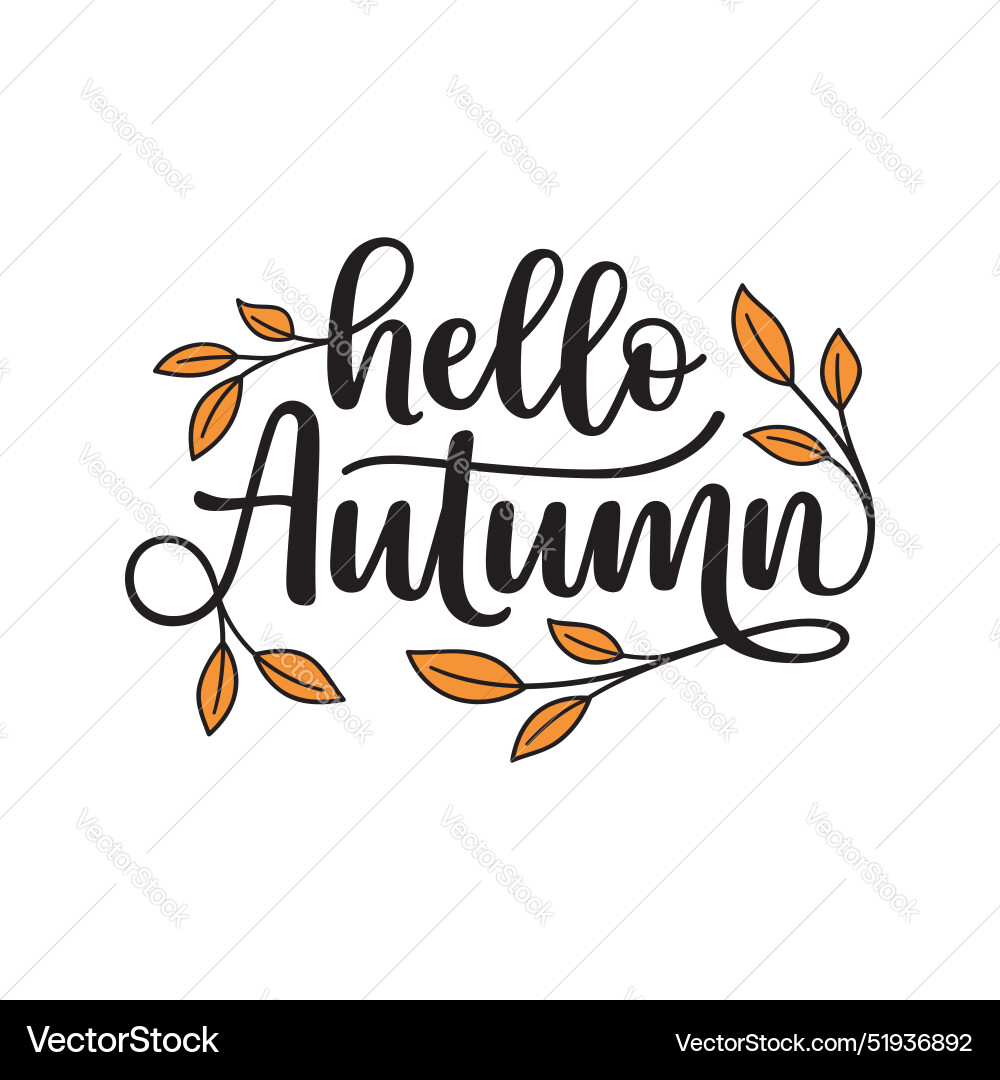 Hello autumn Royalty Free Vector Image - VectorStock