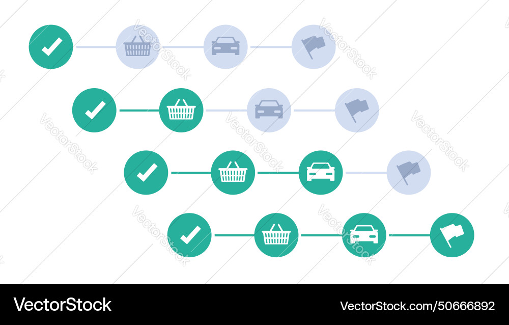 Order status bar online delivery process icons Vector Image