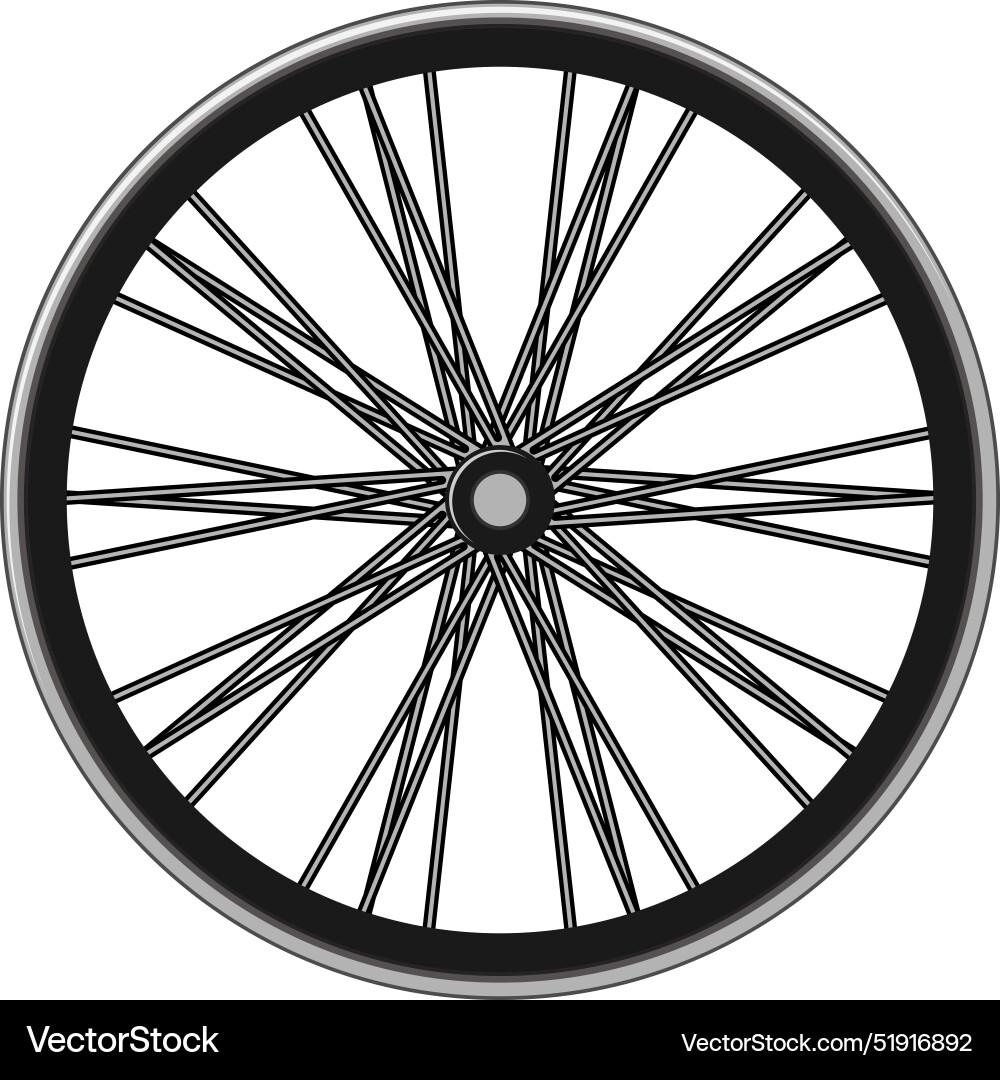 Spoke wheel bike cartoon Royalty Free Vector Image