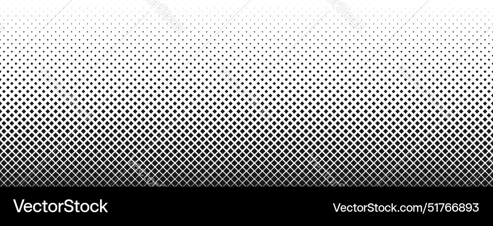 Black and white halftone rhomboid pattern Vector Image