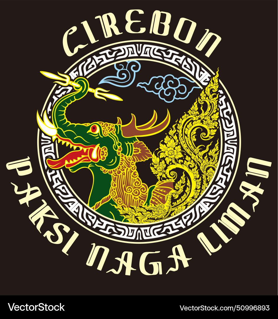 Cirebon paksi naga liman Royalty Free Vector Image