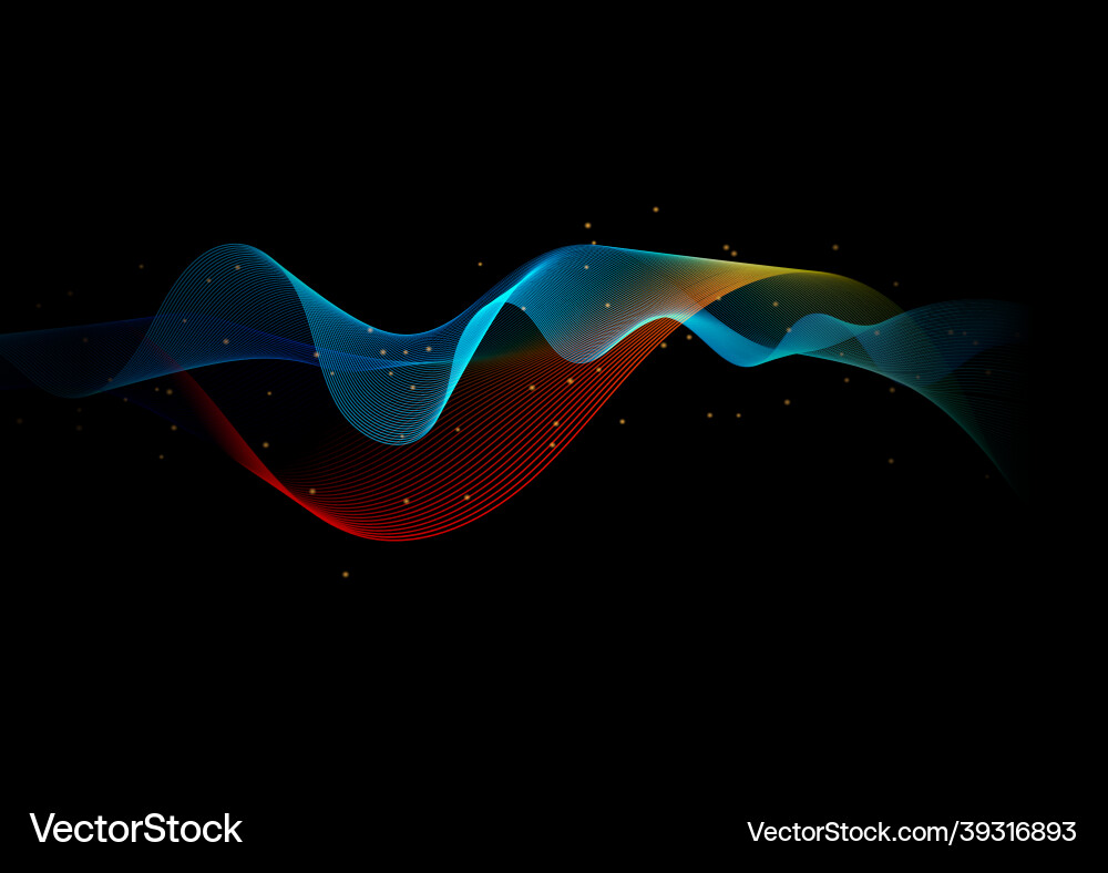 Colourful flowing lines design Royalty Free Vector Image