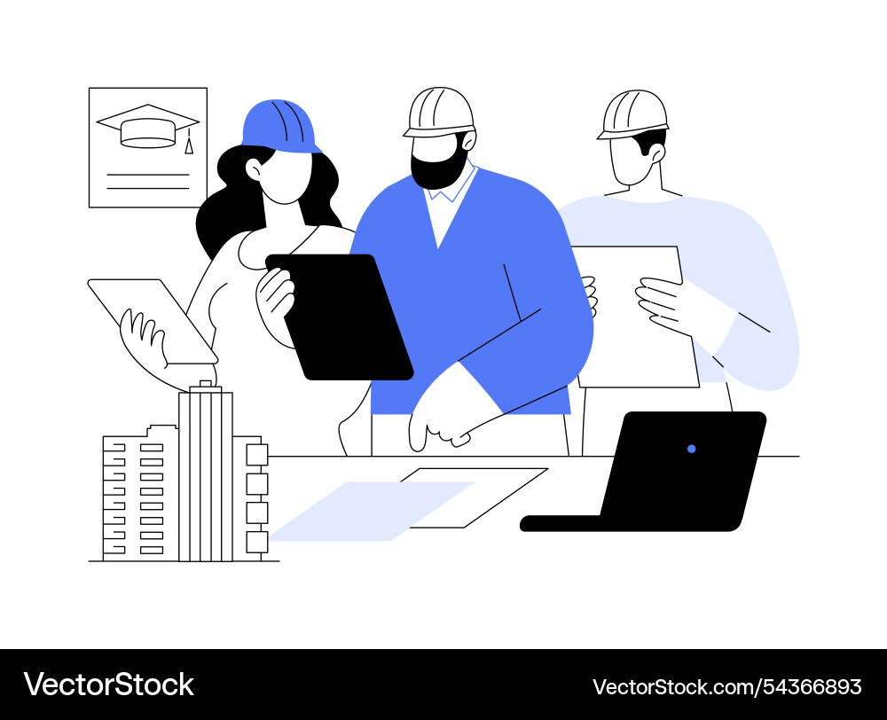Construction management isolated cartoon Vector Image