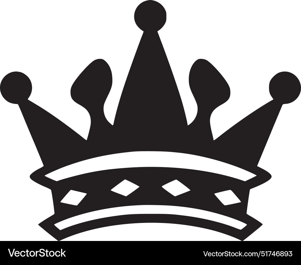 Crown - minimalist and simple silhouette Vector Image