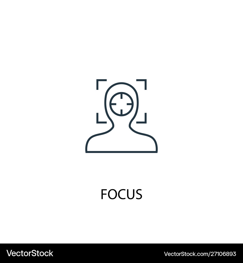 Focus Line Icon - Simple Symbol Royalty Free Vector Image